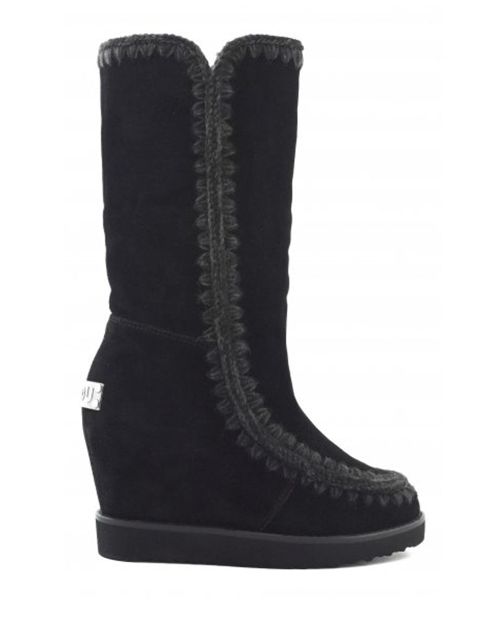 Mou French Toe tall wedge negro – Suma s Moda